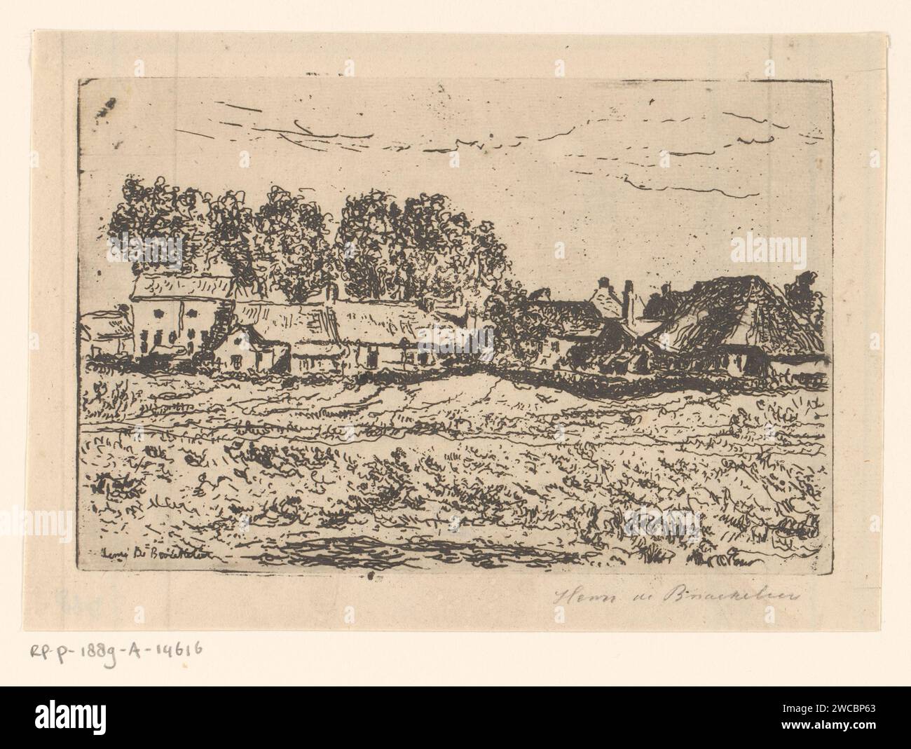 Dorp in the area of Deurne, Henri de Braekeleer, 1850 - 1888 print ...