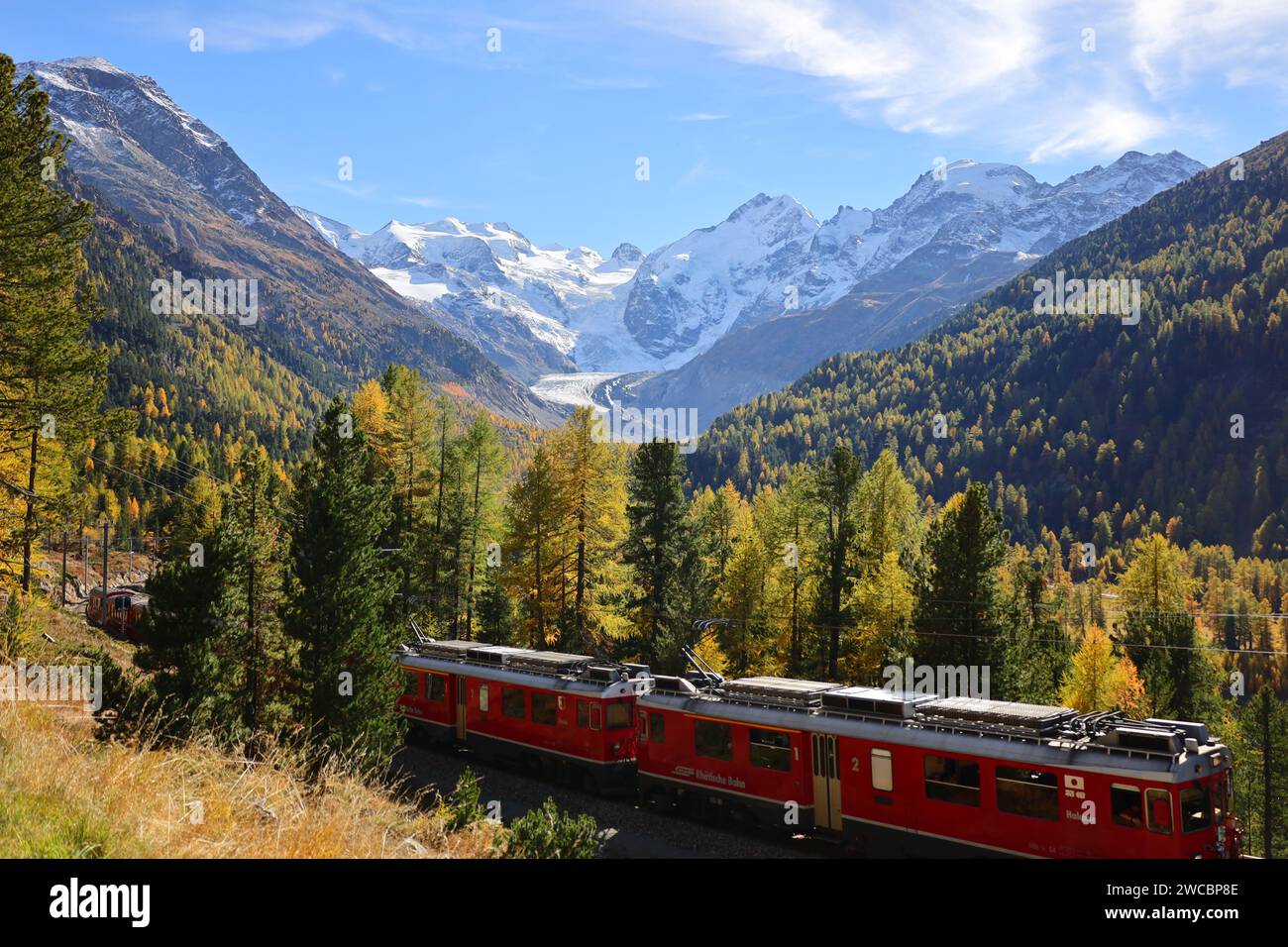 The Morteratsch Glacieris the largest glacier by area in the Bernina ...