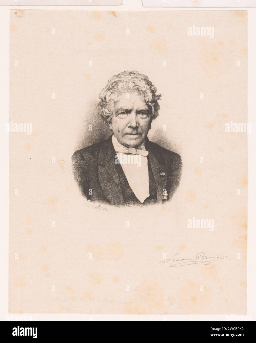 Portrait of Charles Rogier, Léon Brunin, 1884 print paper etching ...