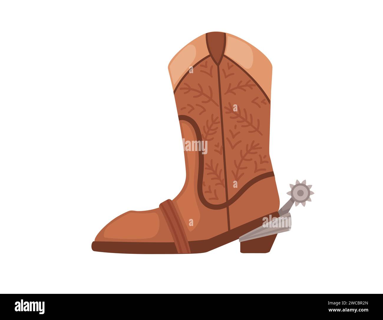 Cowboy boots classic style design vector illustration isolated on white ...