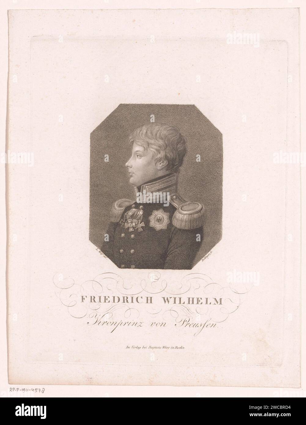 Portrait of Friedrich Wilhelm IV as crown prince of Prussia, Friedrich ...