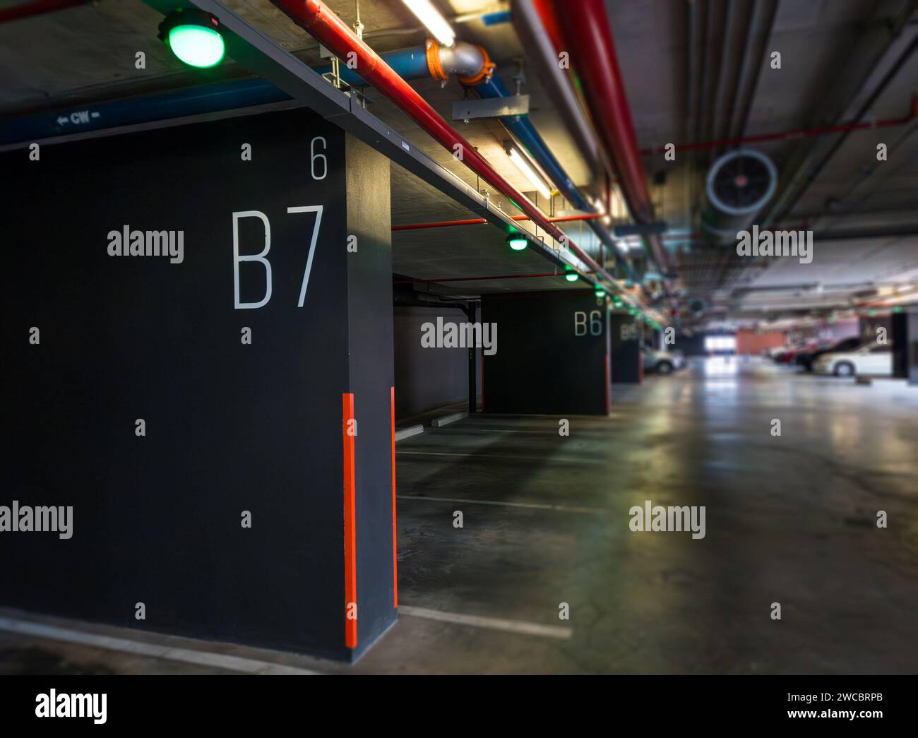 Car parking garage in building Stock Photo - Alamy