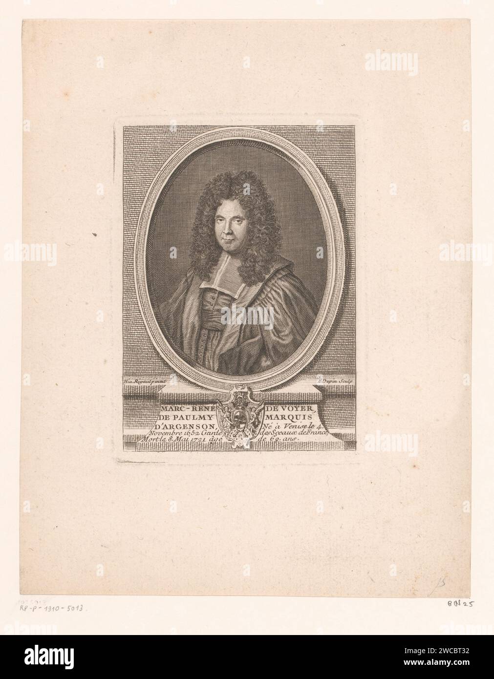 Portret van Marc René de Voyer de Paulmy d'Argenson, Pierre Dupin ...