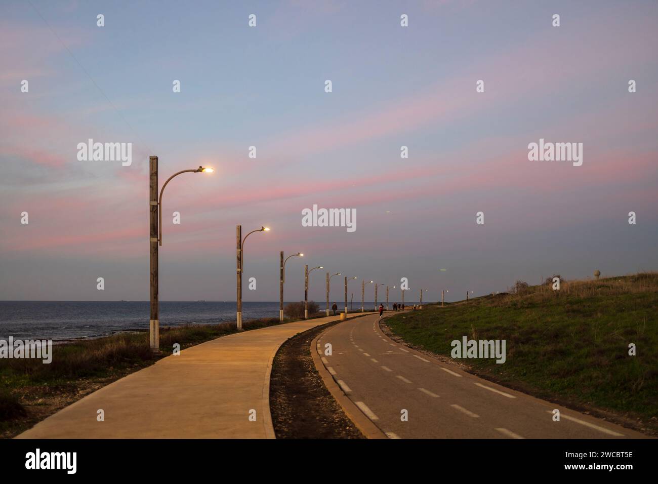 A road for pedestrians and bicycles at nature reserve and national park ...
