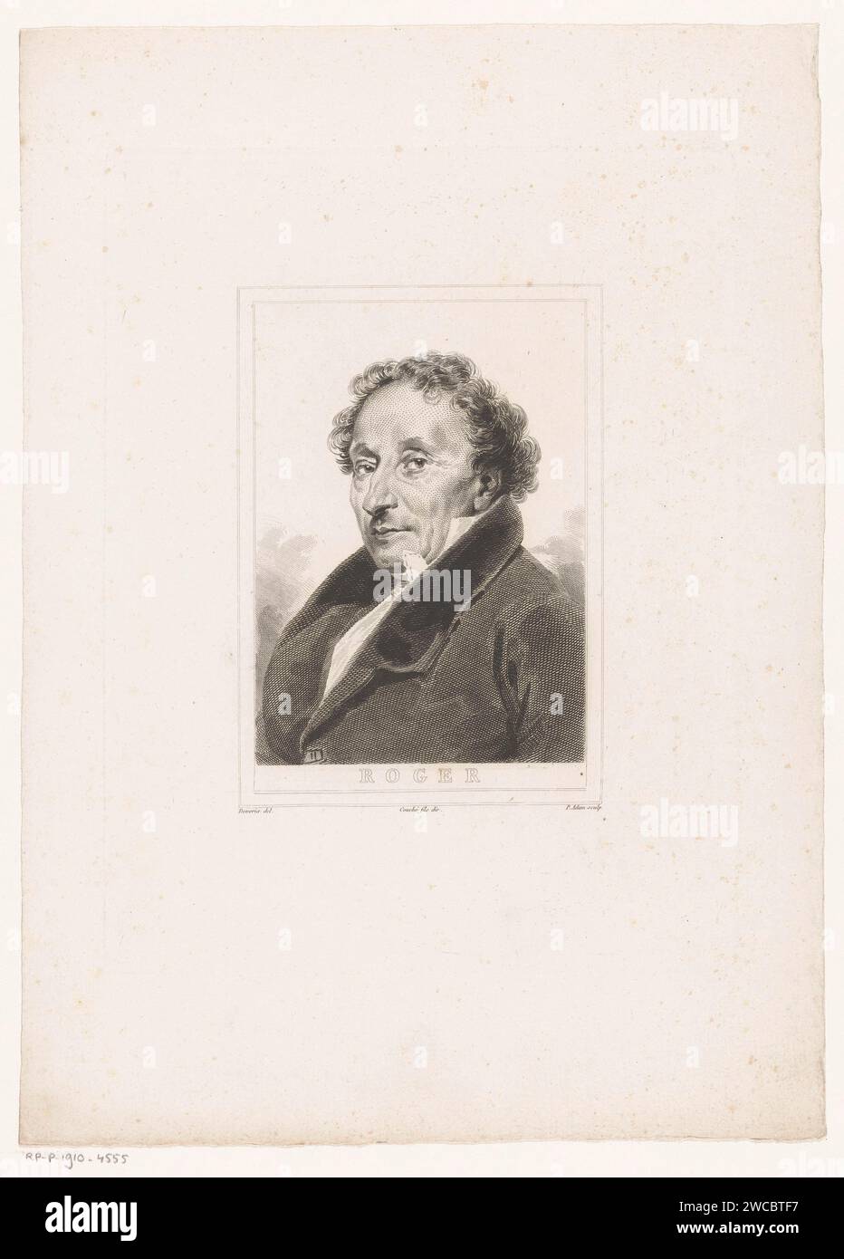 Portret van Roger, Pierre Michel Adam, After Achille Devéria, 1810 ...