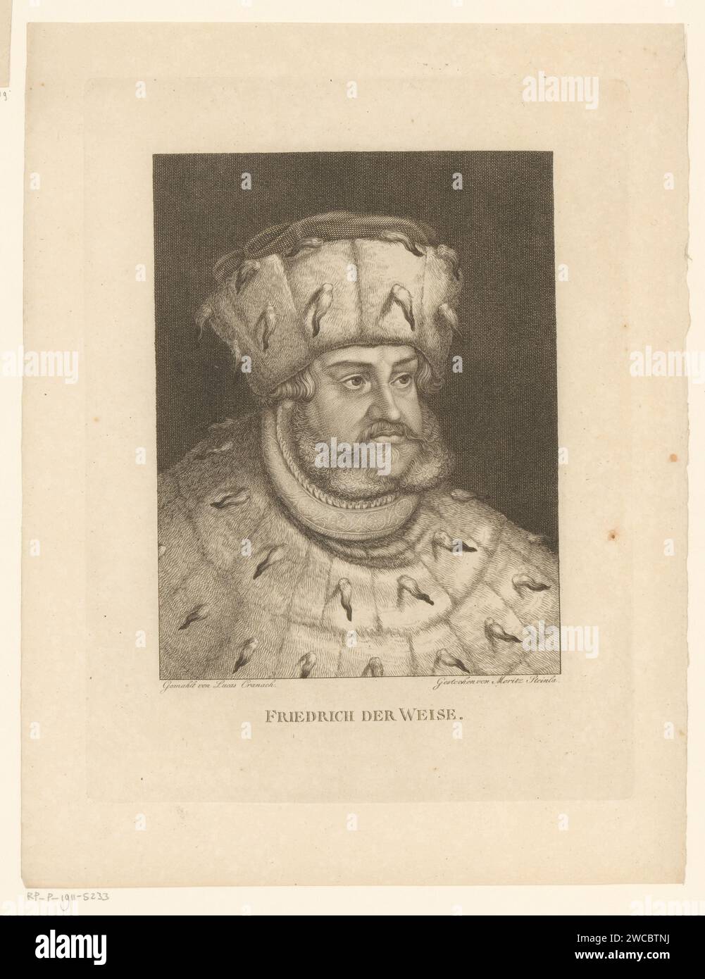 Portrait of Frederik III De Wise, Elector of Saxony, Moritz Steinla ...