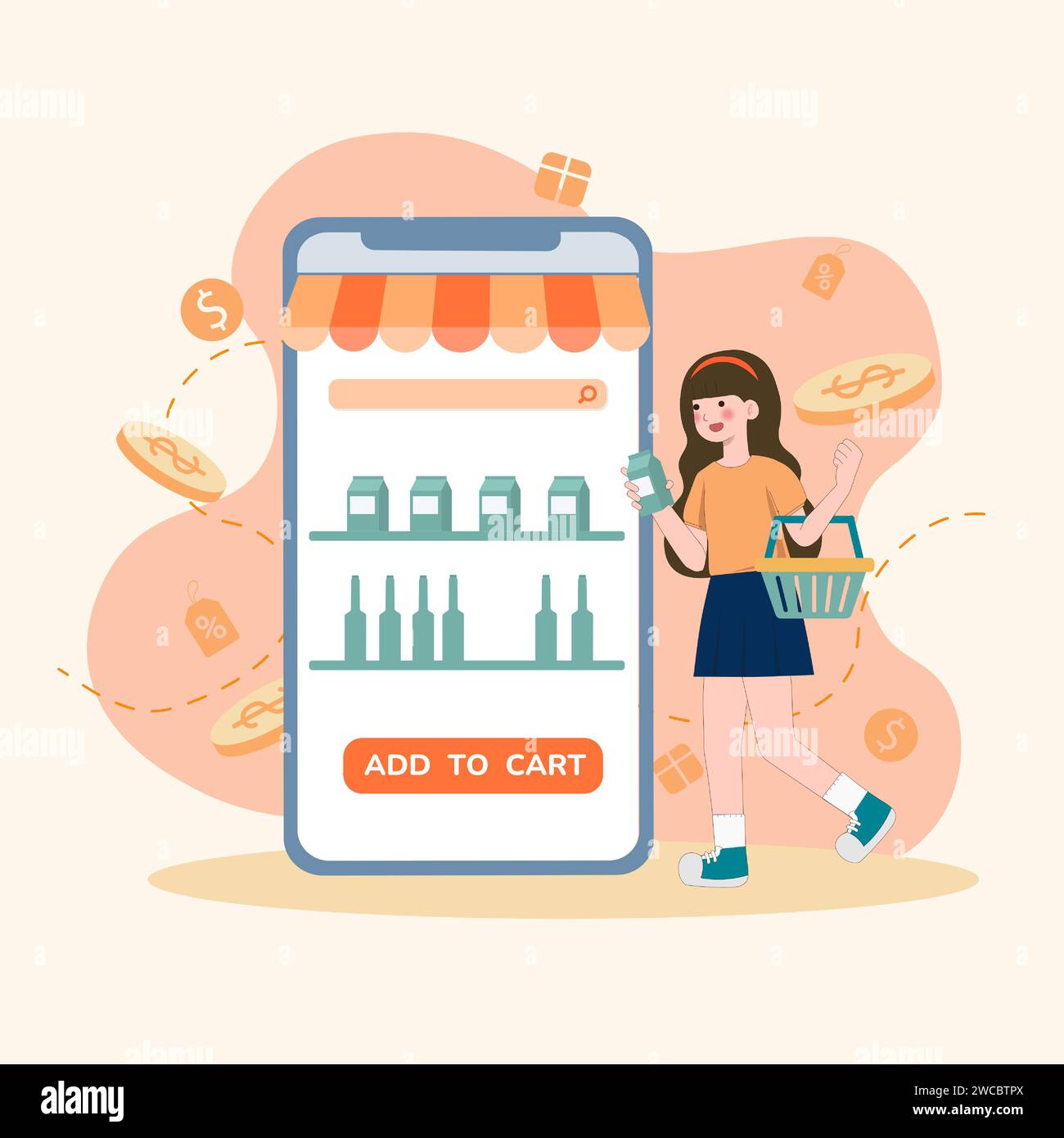 Shops people Stock Vector Images - Alamy
