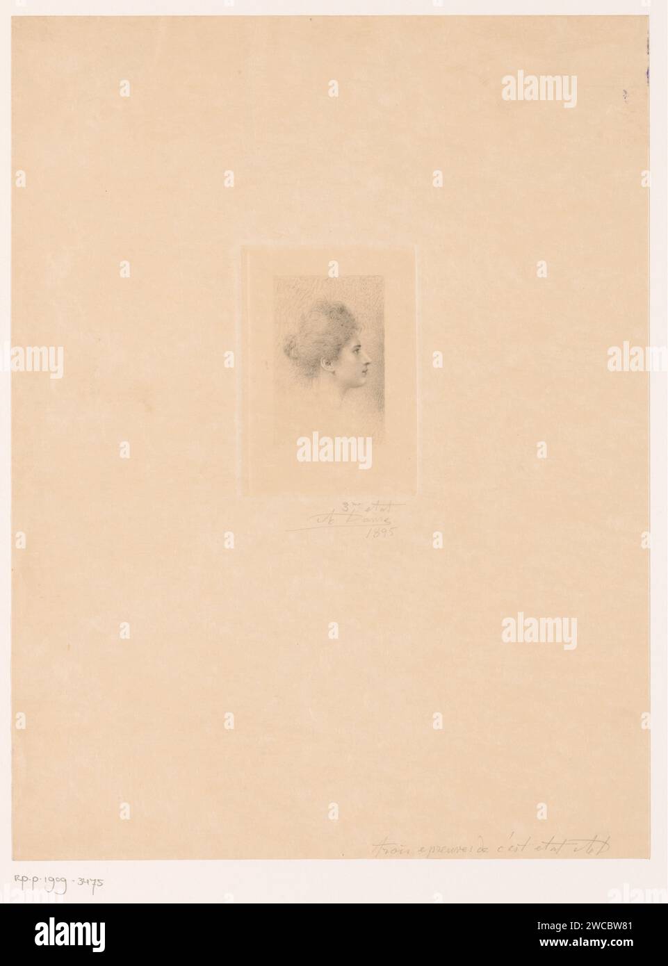 Portrayed van Louise Dance, Auguste Danse, 1895 print Japanese paper ...