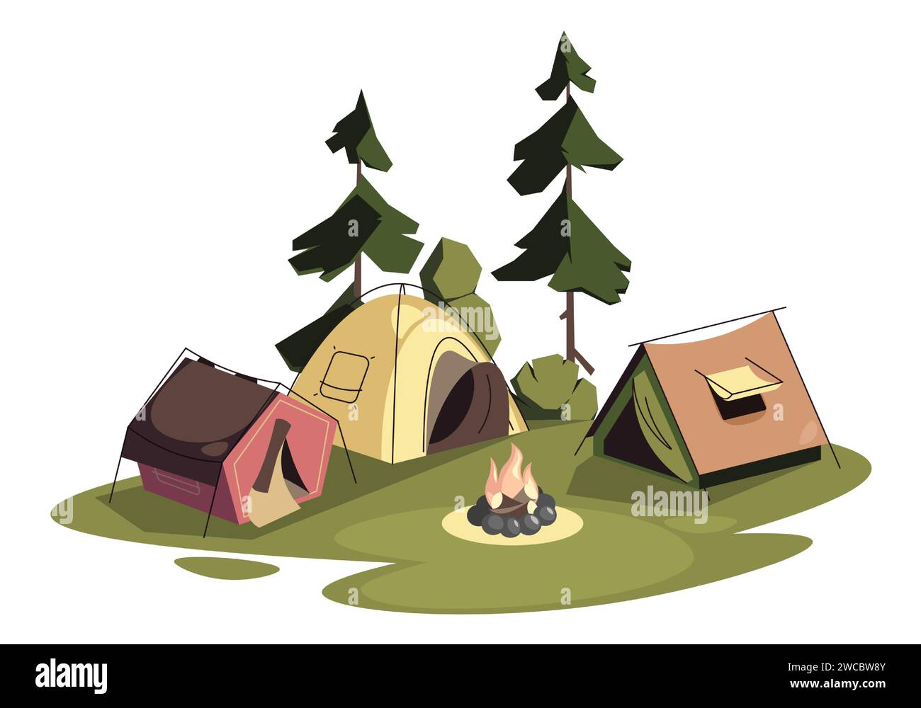 Tourist camp woods campground Stock Vector Images - Alamy Tourist camp woods campground Stock Vector Images - Alamy