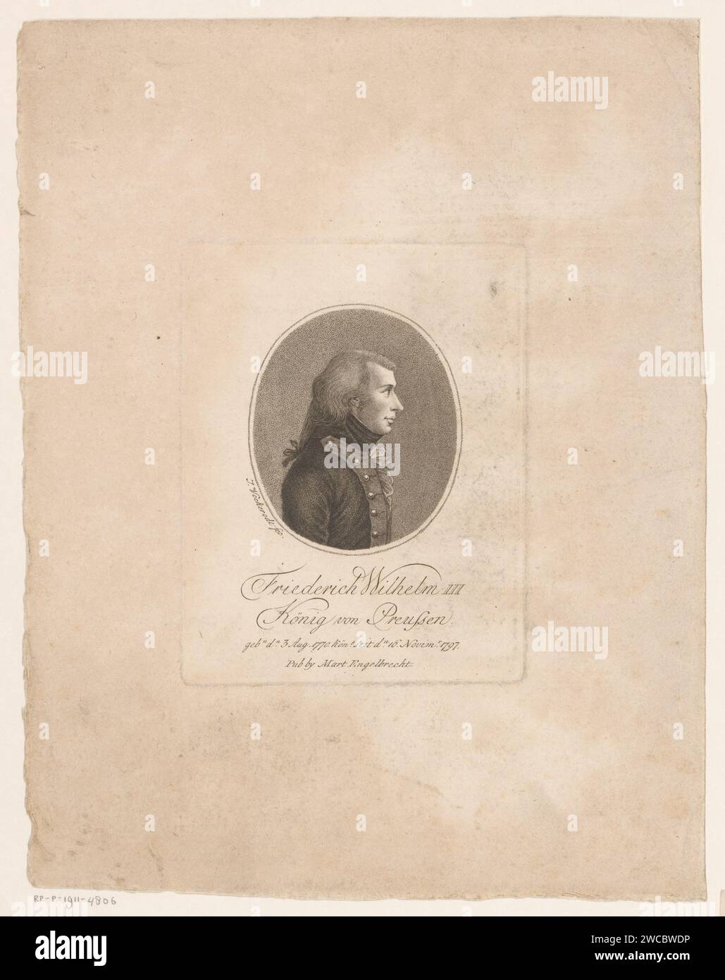 Portrait of Frederik Willem III King of Prussia, Vitus Jeremias ...