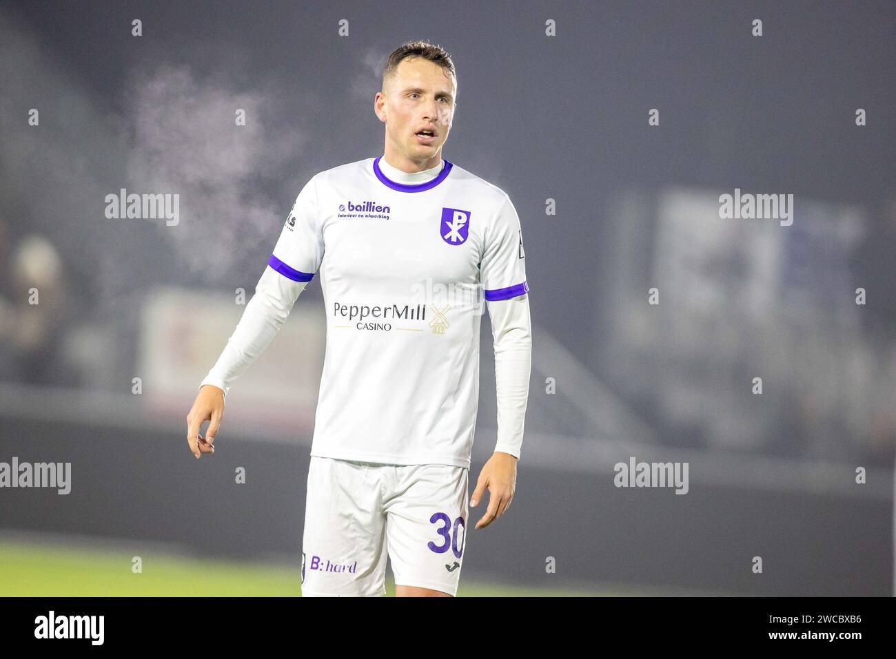 Rocourt, Belgium. 12th Jan, 2024. Simon Bammens (30) of Patro Eisden ...