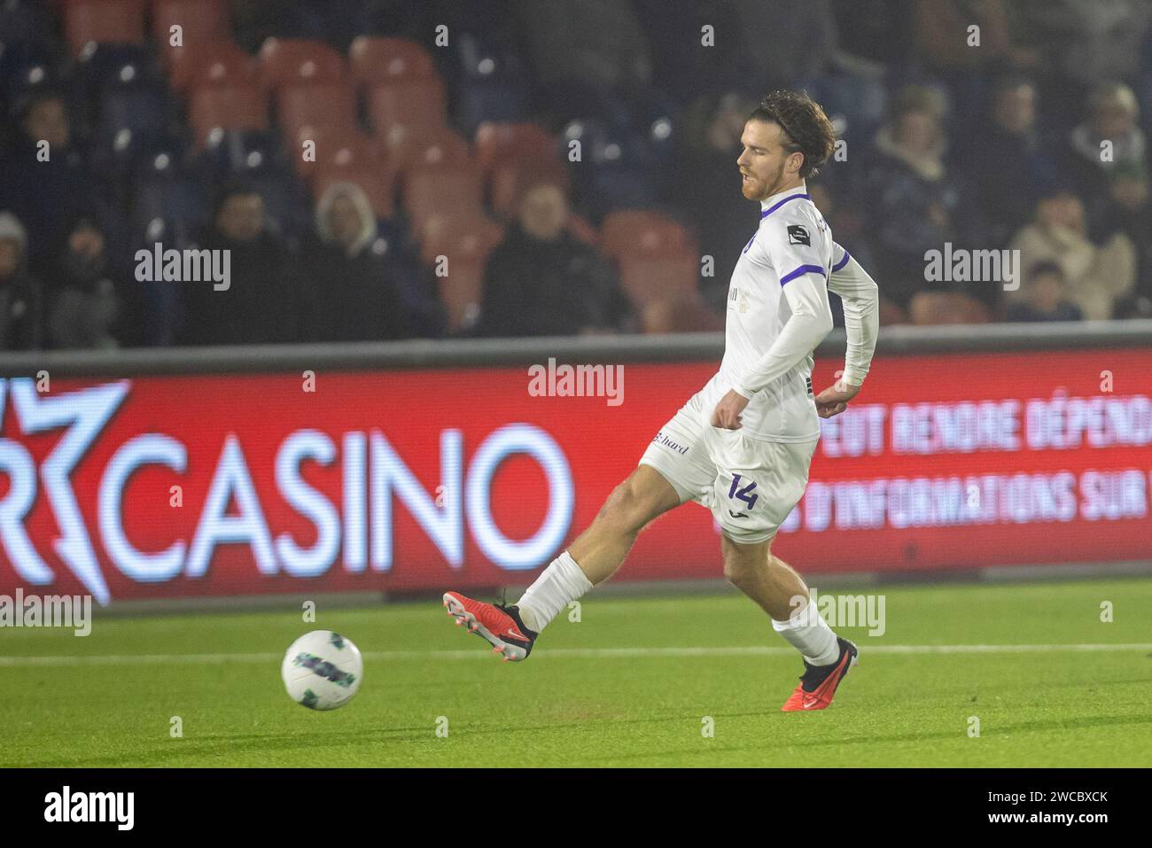 Rocourt, Belgium. 12th Jan, 2024. pictured during a soccer game between ...
