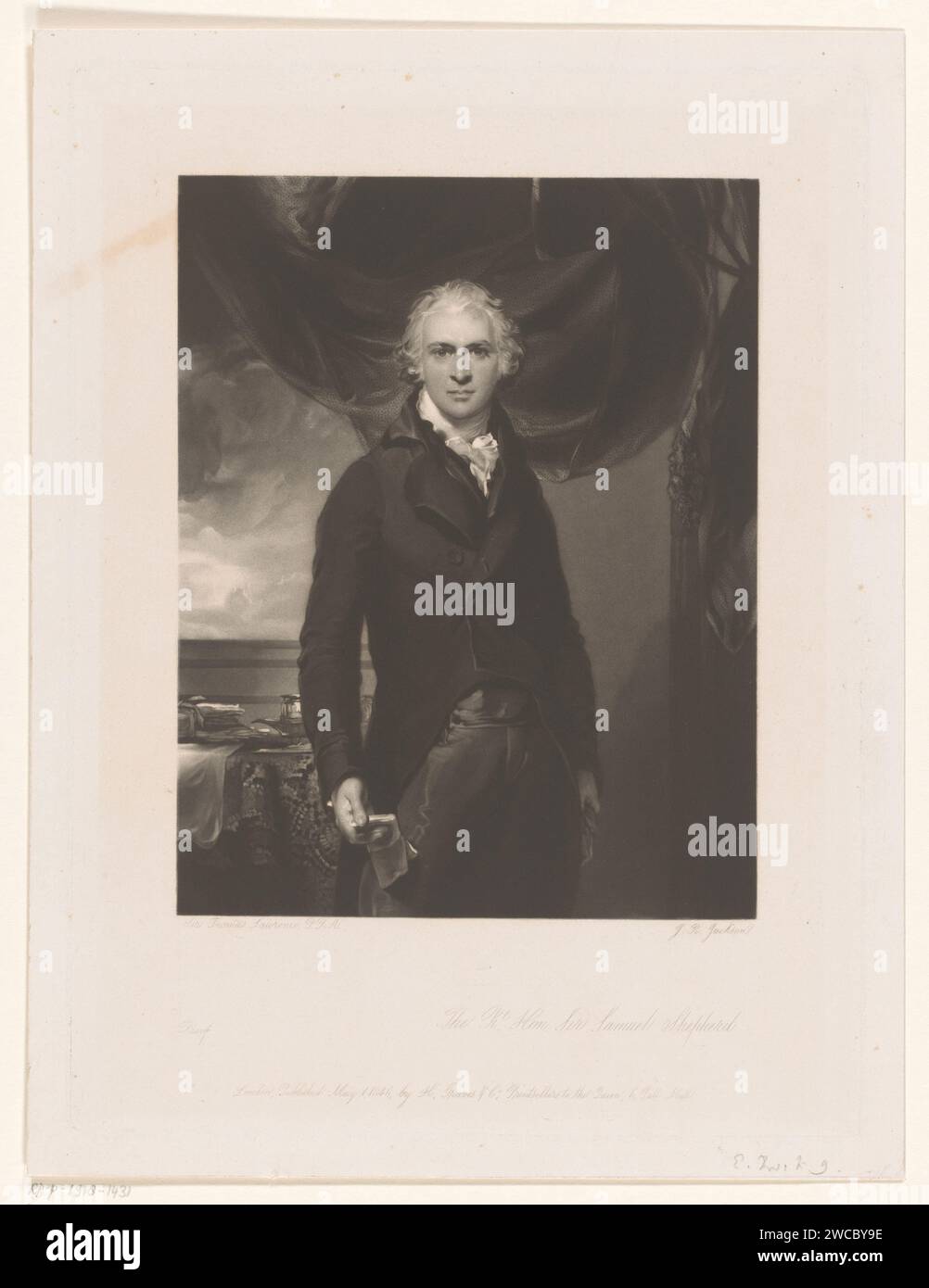Portret van Samuel Shepherd, John Richardson Jackson, after Thomas ...
