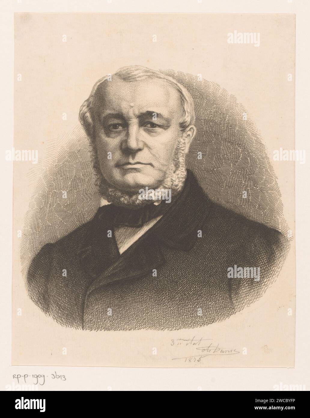 Portrait of an unknown man named Raymaekers, Auguste Danse, 1883 print ...