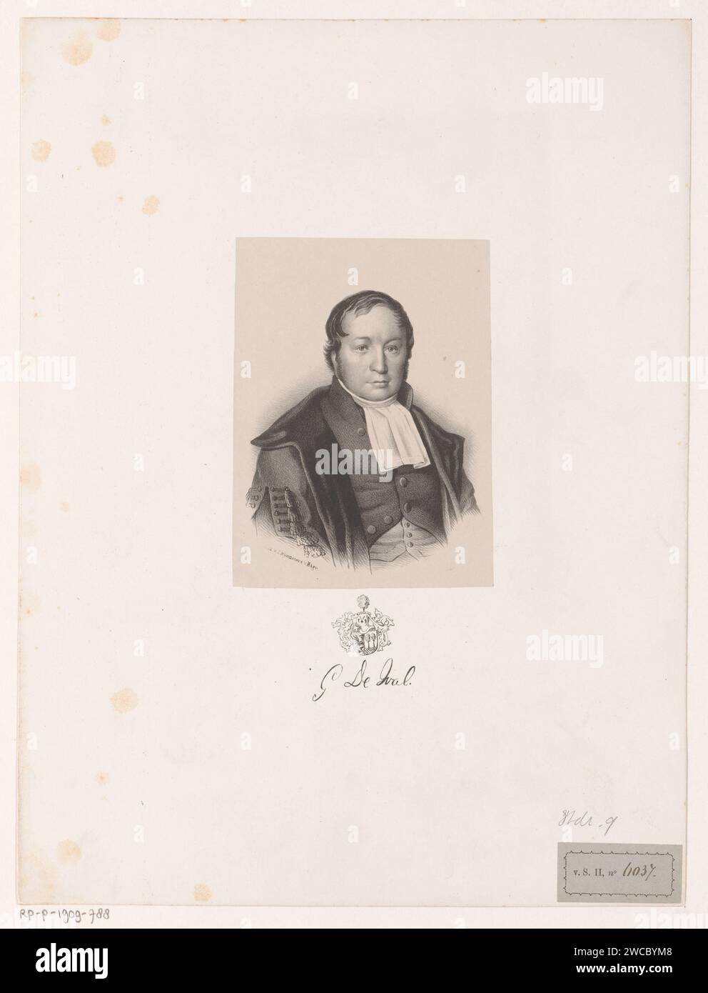 Portrait of Gabinus de Wal, Johannes Hermanus van der Heijden, 1842 ...