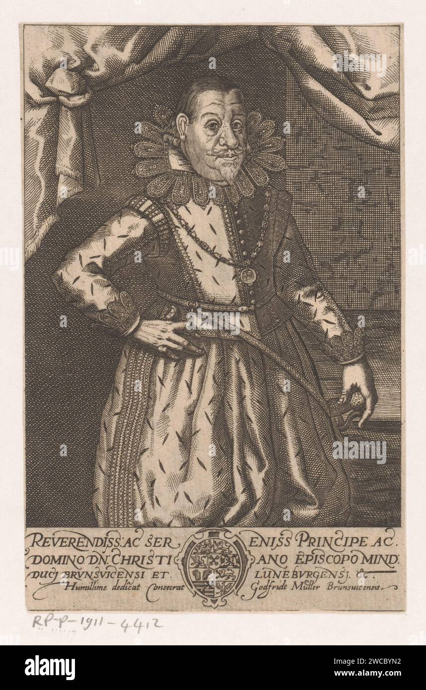 Portrait of Christiaan I, Duke of Brunswijk -Lüneburg, Anonymous ...