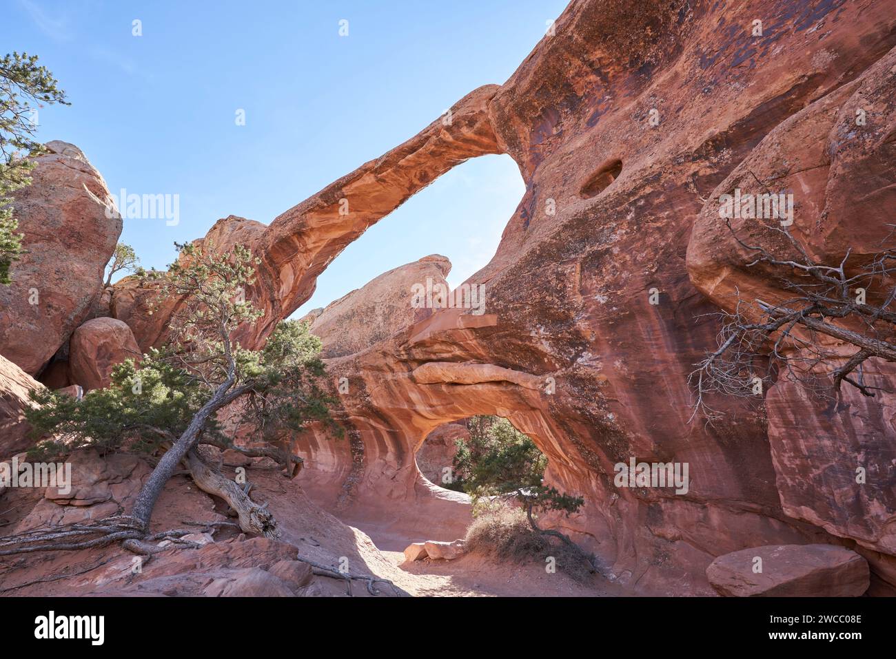 This unique arch features two natural bridges forming a figure eight of ...