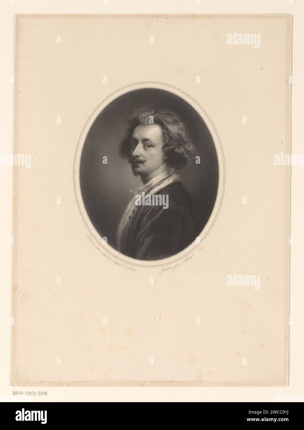 Portrait of Anthony van Dyk, Jacques Etienne Pannier, After Anthony Van ...