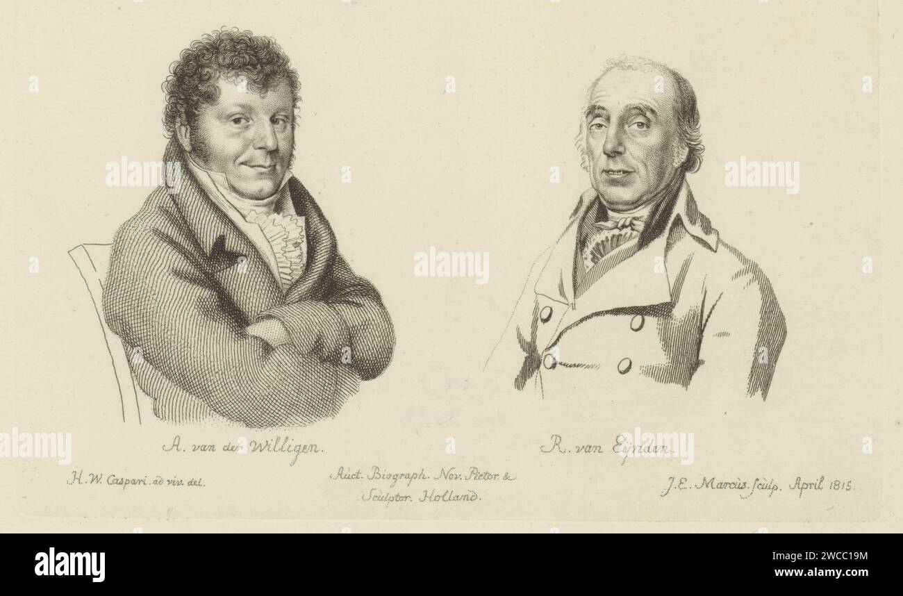 Portraits of Adriaan van der Willigen and Roeland van Eynden, Jacob ...