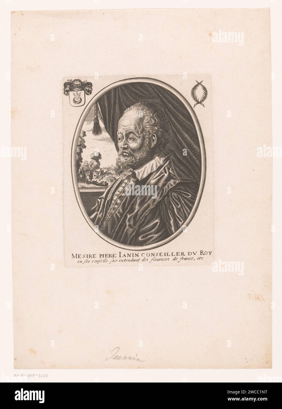 Portret van Pierre Jeannin, Anonymous, Balthazar Moncornet (Awarded to ...