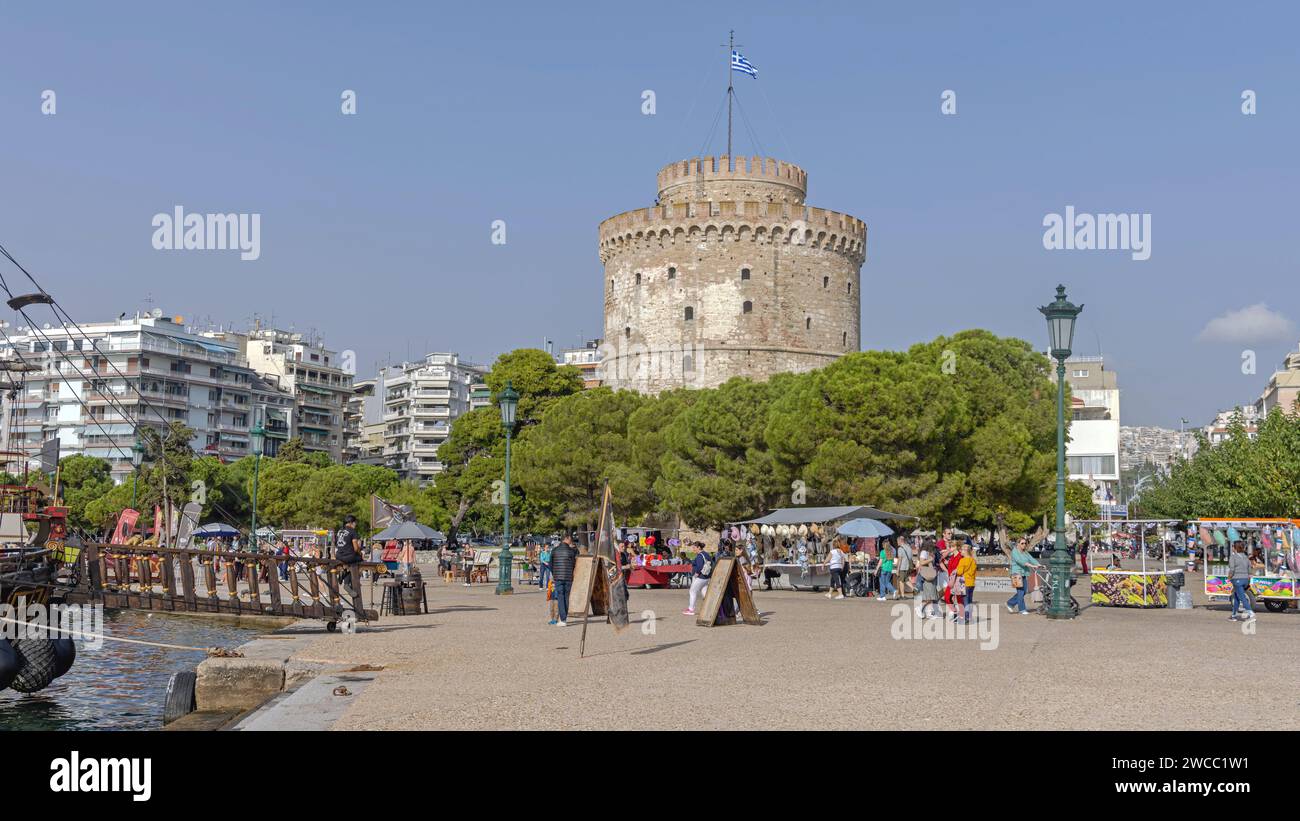 Thessaloniki, Greece - October 22, 2023: White Tower of Thessaloniki ...