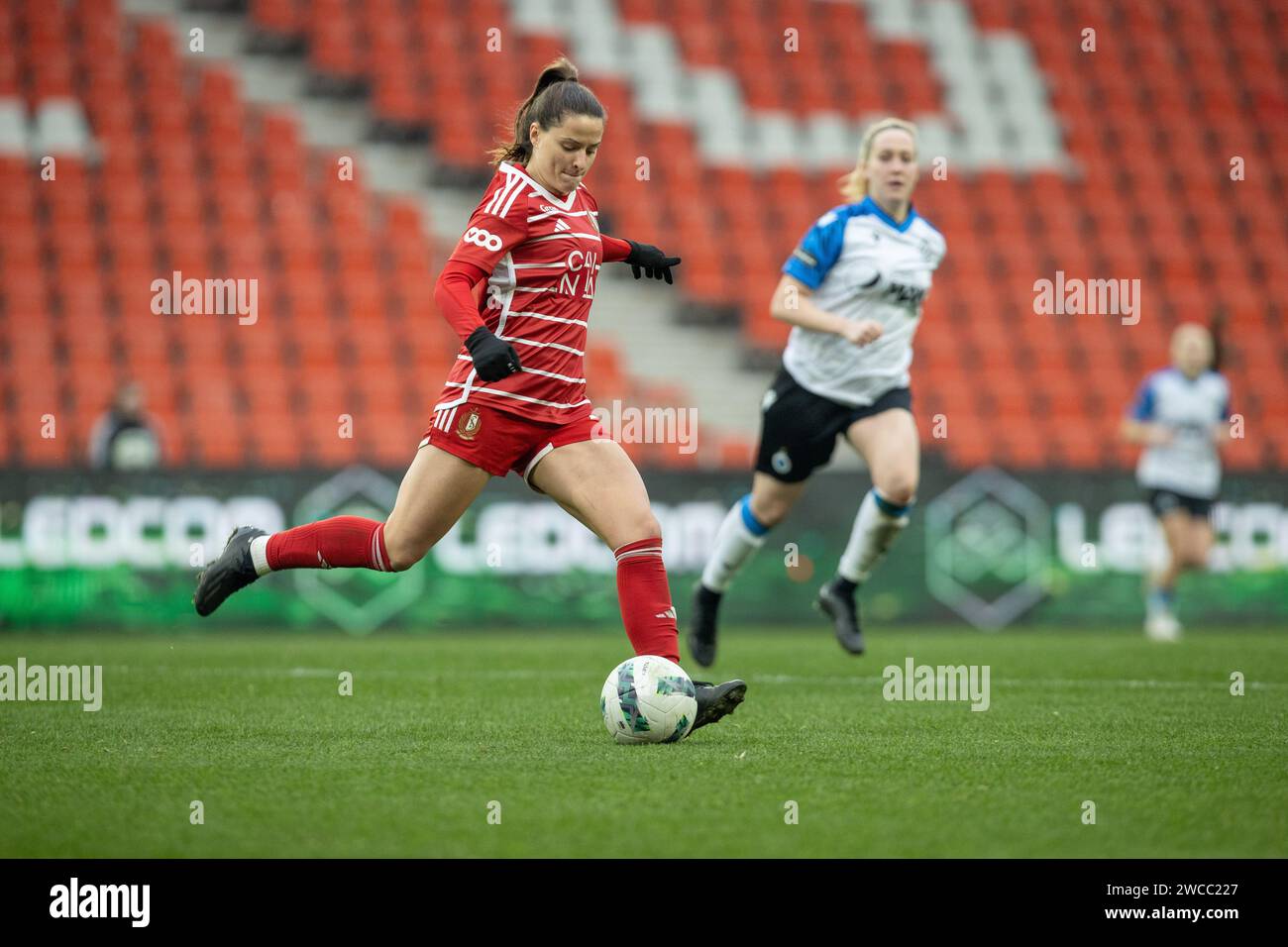 Liege, Belgium. 13th Jan, 2024. Constance Brackman (20) of Standard ...