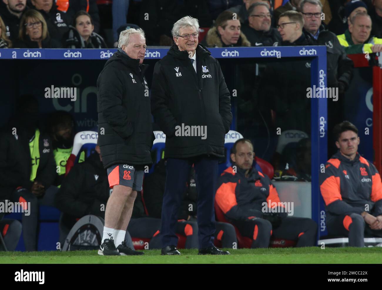 Roy Hodgson Manager of Crystal Palace & Ray Lewington assistant manager ...