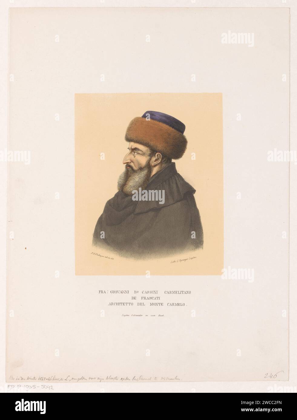 Portrait of Fra Giovanni Battista Cassini, Leendert Springer (I), After ...