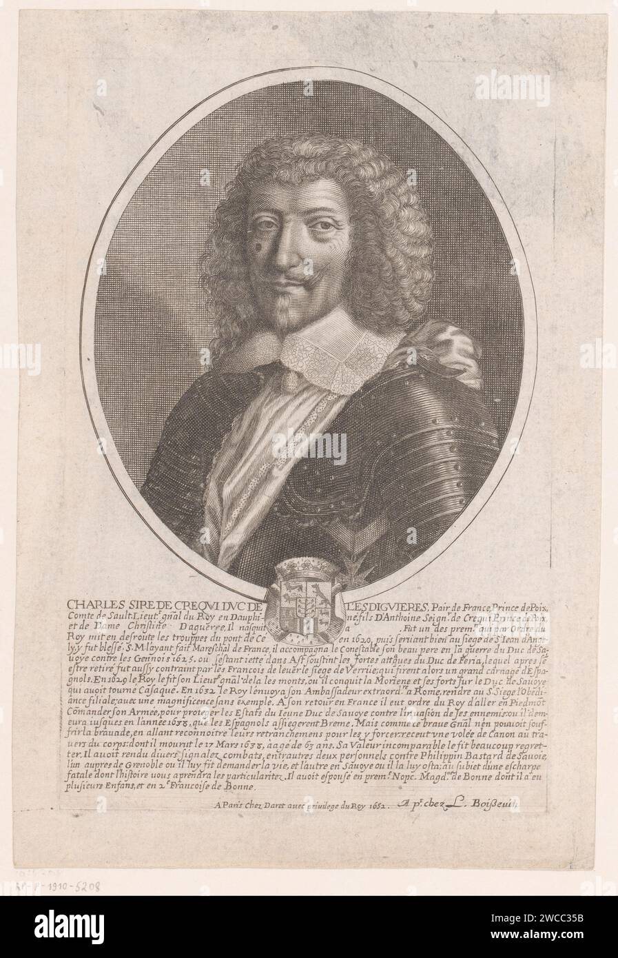 Portret van Charles II de Créquy, Jean Frosne (Attributed To), 1652 ...