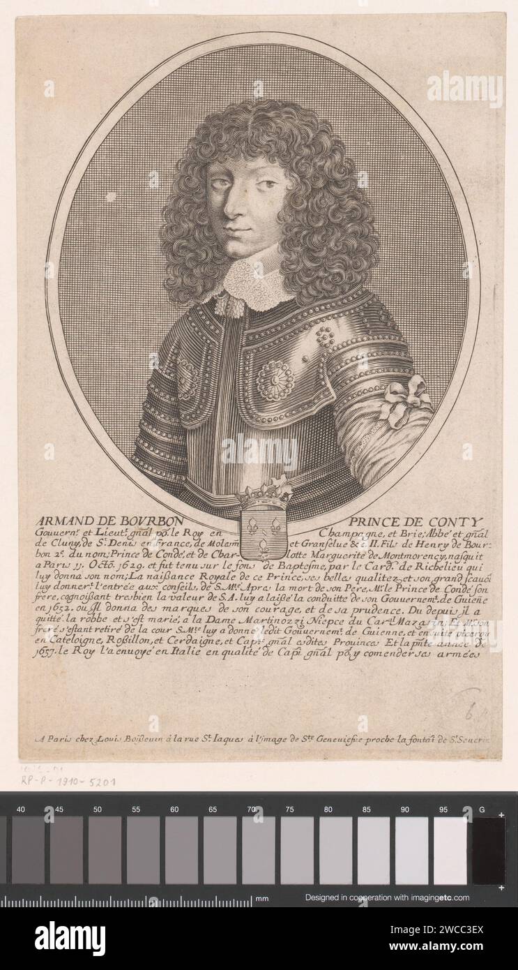 Portrait of Armand van Bourbon -Condé, Prince of Conti, Jean Frosne ...