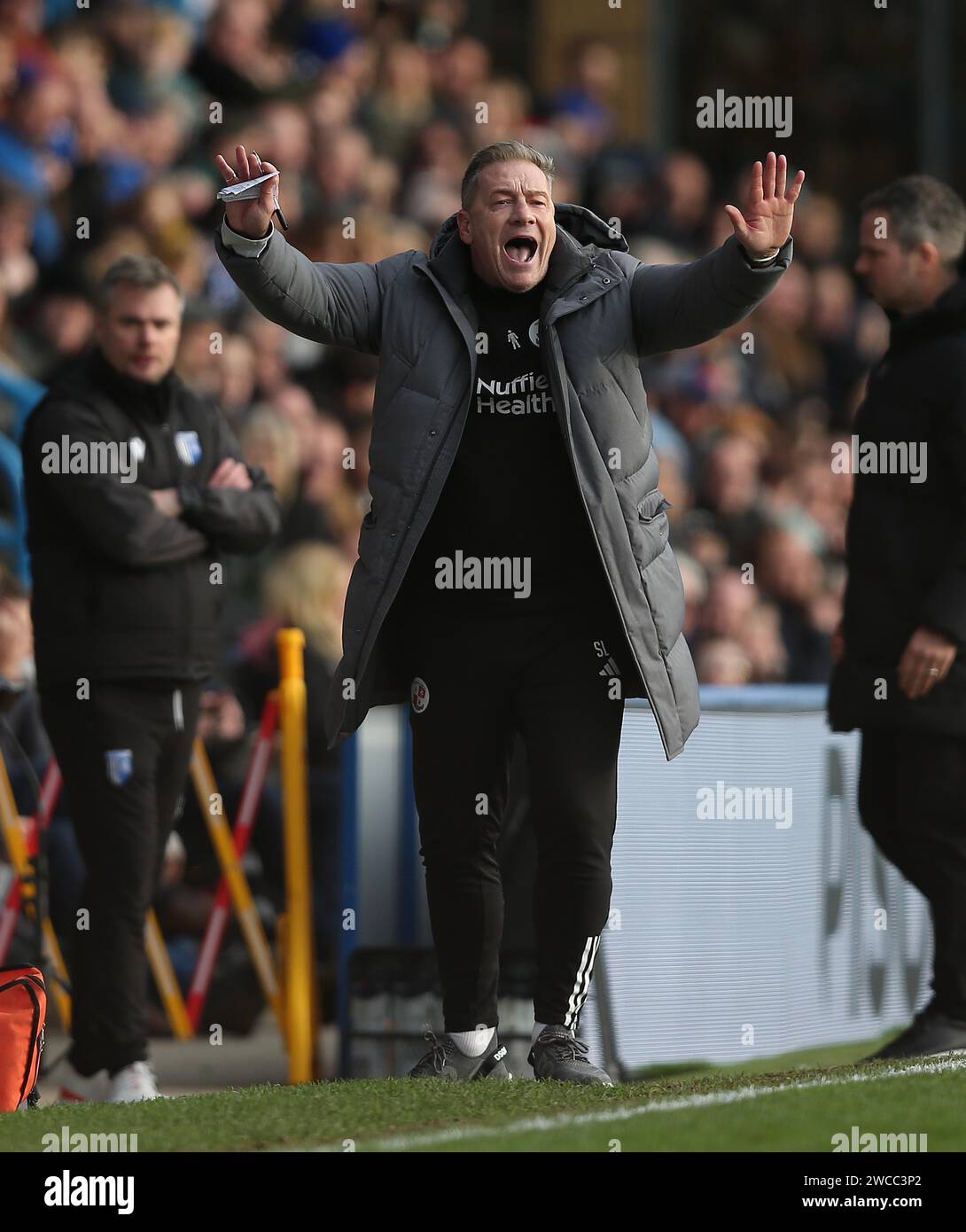 Scott Lindsey Manager of Crawley Town. - Gillingham v Crawley Town, Sky ...