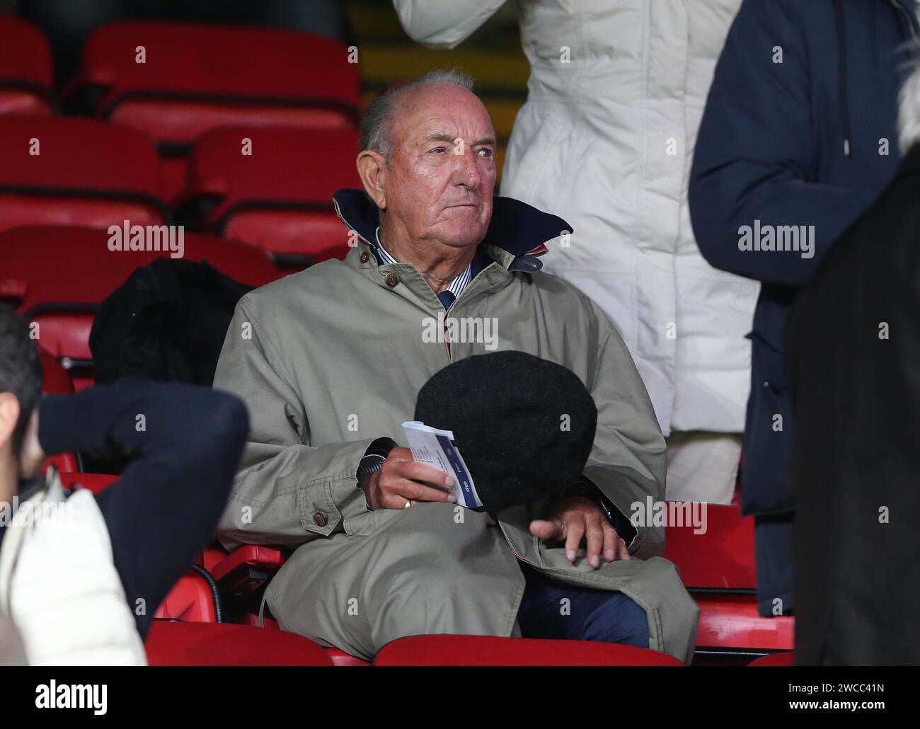 Alan Smith Former Crystal Palace manager watches on from the stands ...