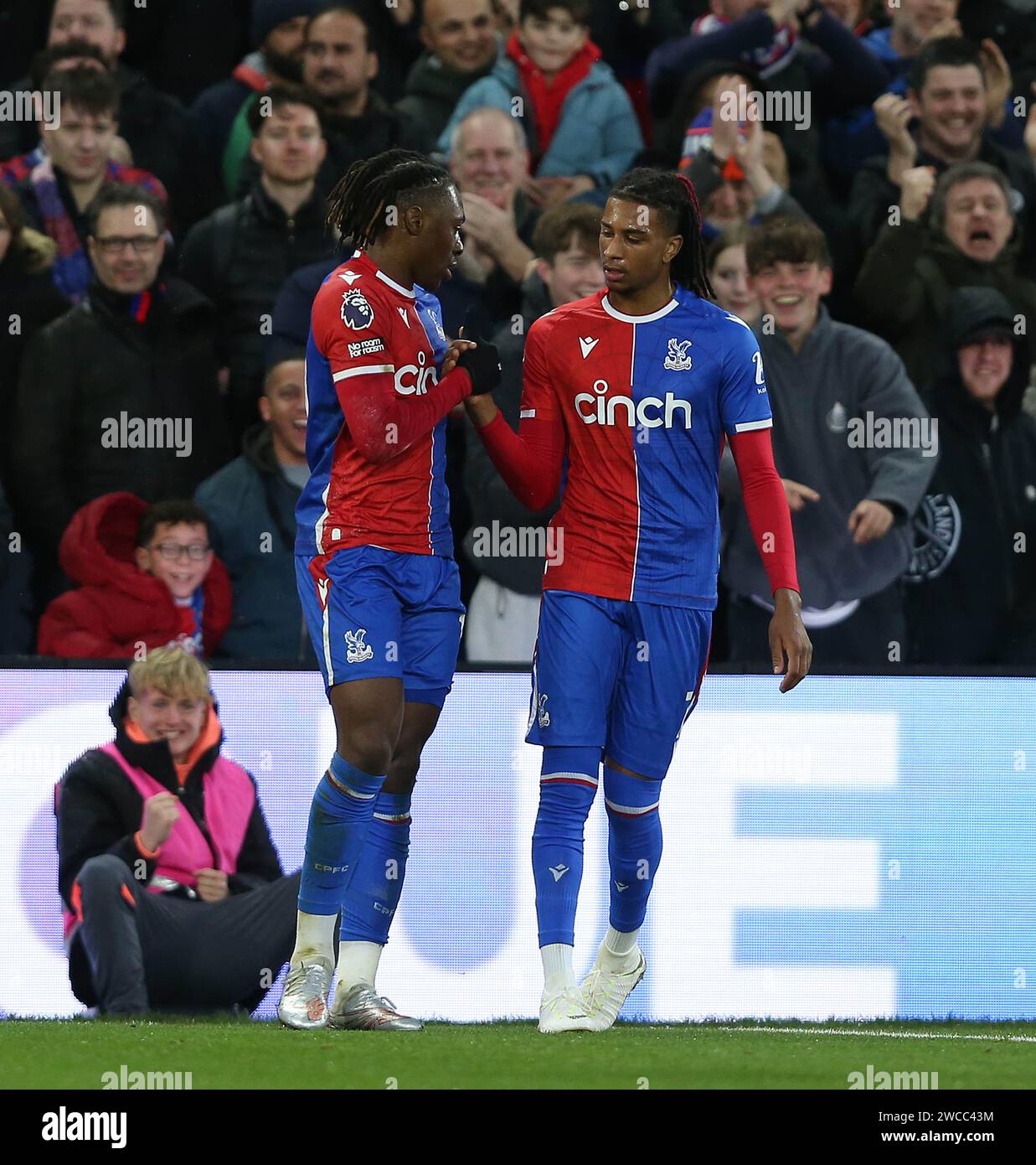 GOAL 2-1, Eberechi Eze of Crystal Palace goal celebration with Michael ...