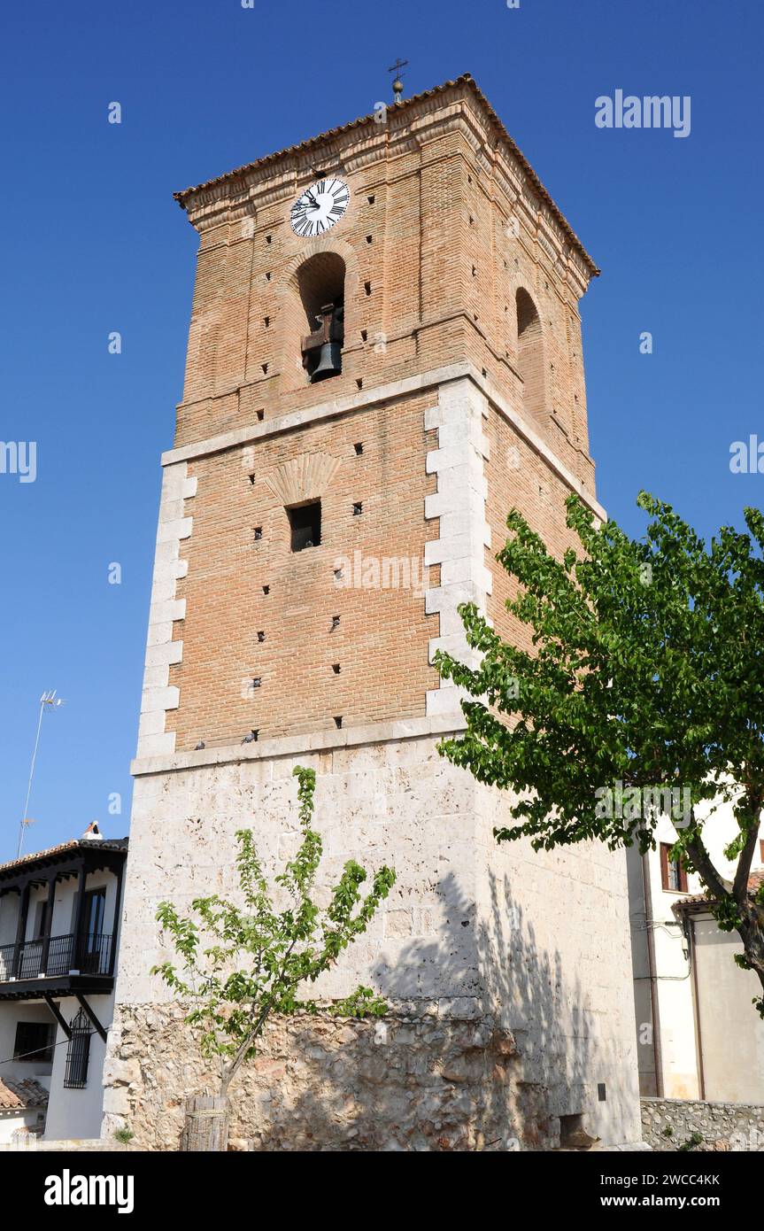 Madrid spain brick clock tower hi-res stock photography and images - Alamy