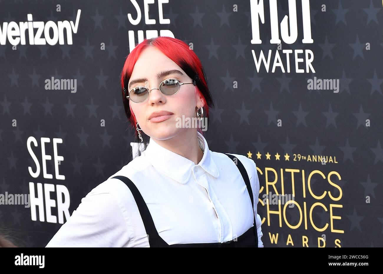Santa Monica, California. January 14, 2024, Billie Eilish attends the ...