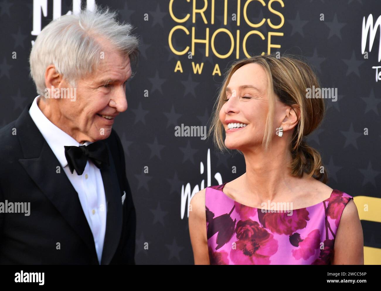 Santa Monica, California. January 14, 2024, Harrison Ford, Calista ...