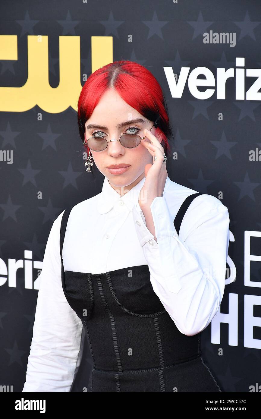 Santa Monica, California. January 14, 2024, Billie Eilish attends the ...