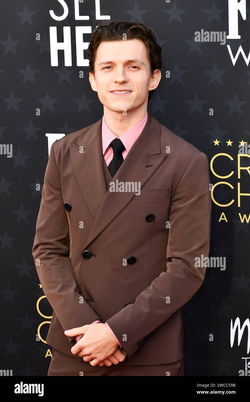 Santa Monica, California. January 14, 2024, Tom Holland attends the ...