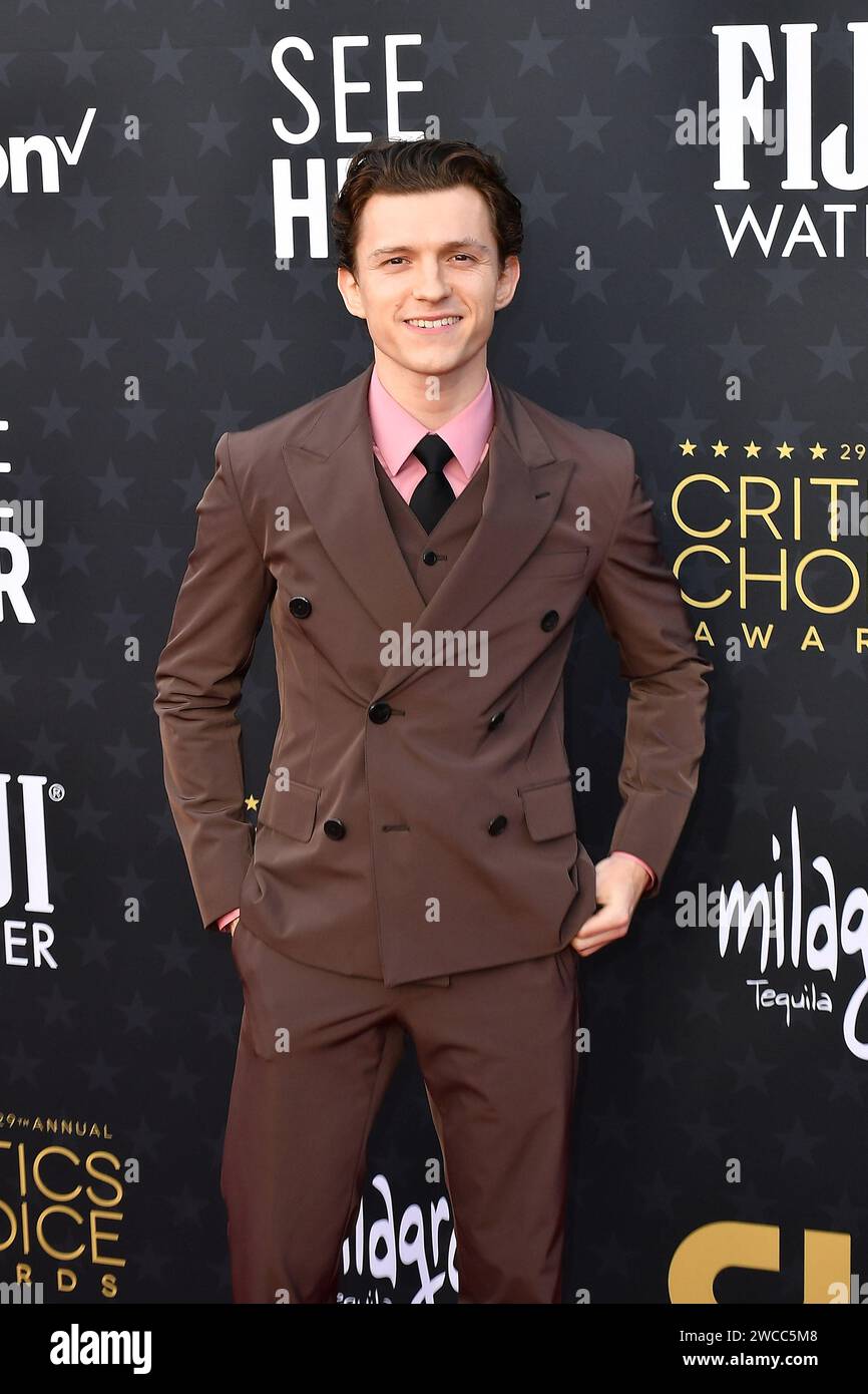 Santa Monica, California. January 14, 2024, Tom Holland attends the ...