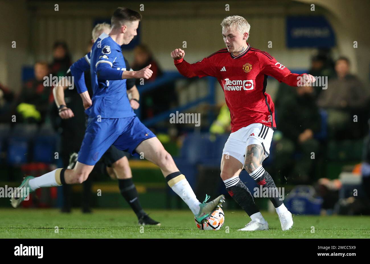 Isak Hansen-Aaroen Of Manchester United U21. - Chelsea U21 v Manchester ...