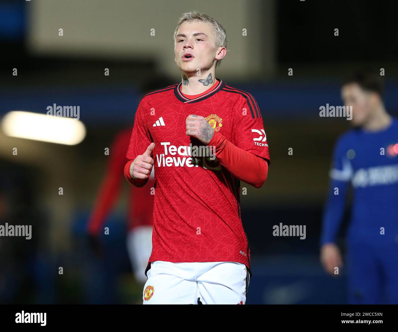 Isak Hansen-Aaroen Of Manchester United U21. - Chelsea U21 v Manchester ...