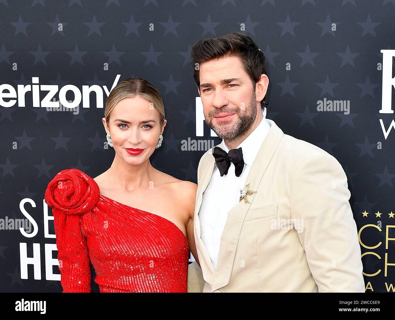Santa Monica, California. January 14, 2024, Emily Blunt and John ...
