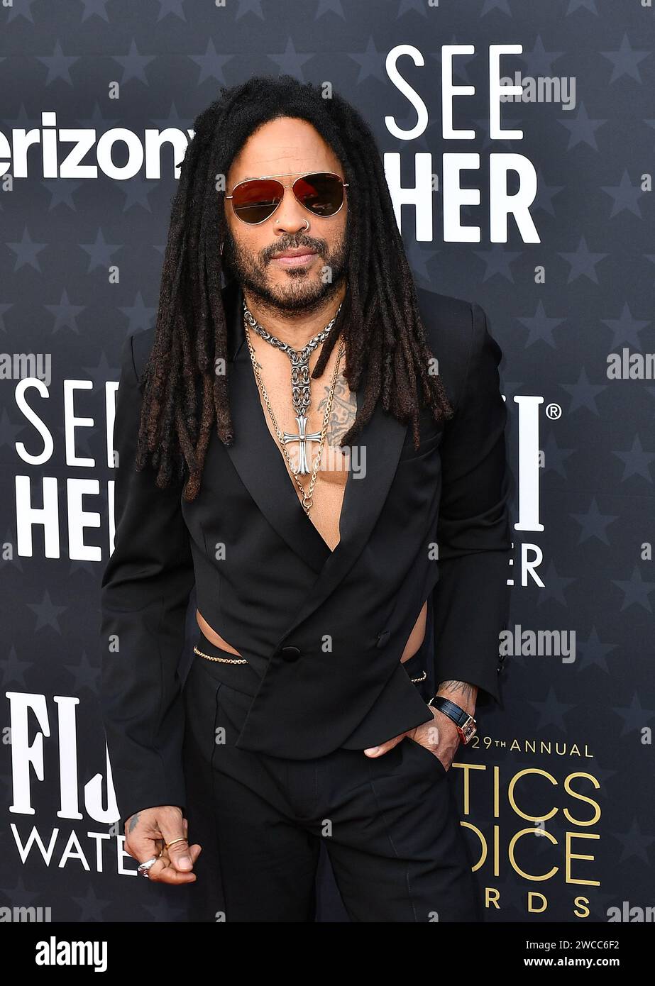 Santa Monica, California. January 14, 2024, Lenny Kravitz attends the ...