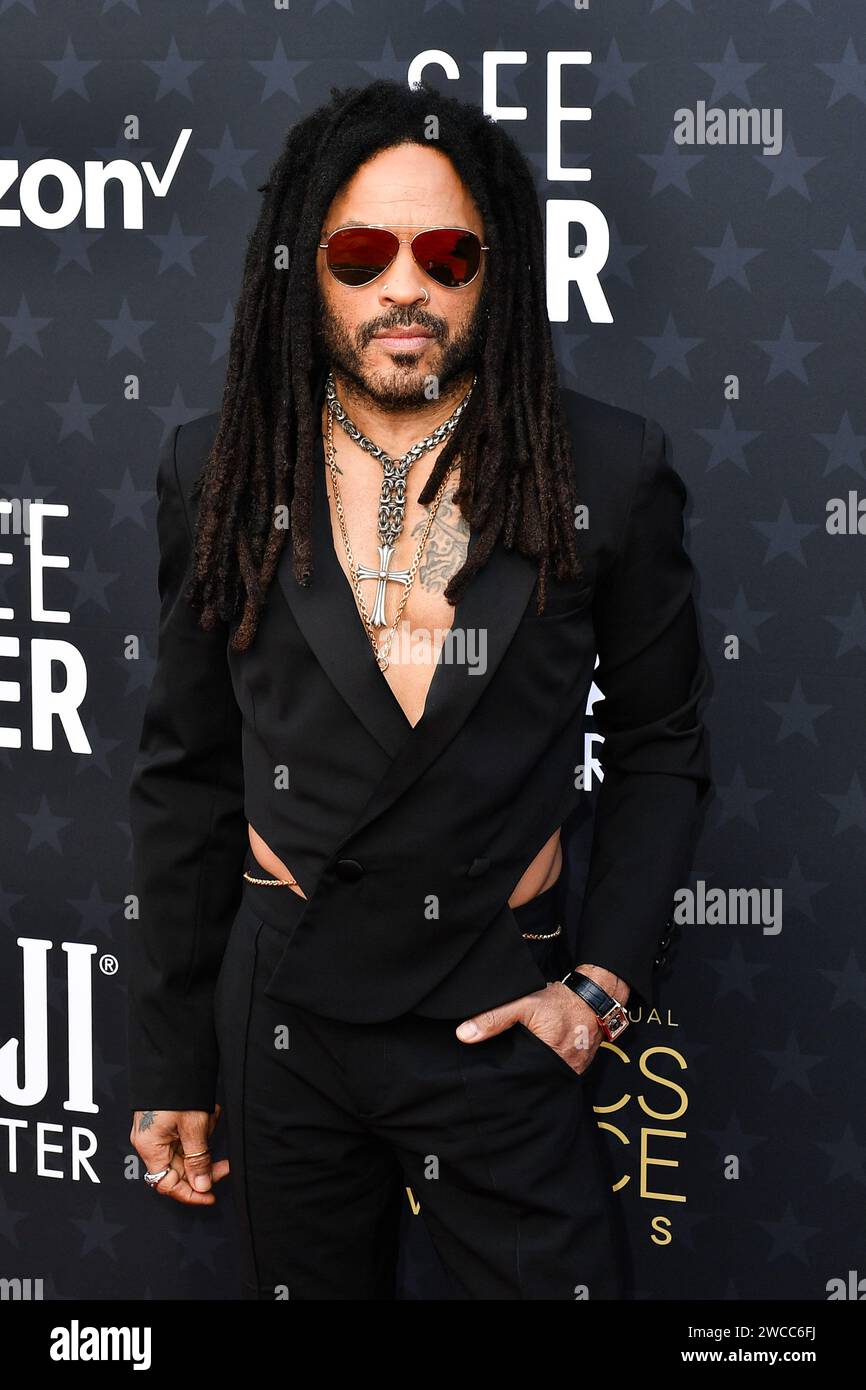 Santa Monica, California. January 14, 2024, Lenny Kravitz attends the ...