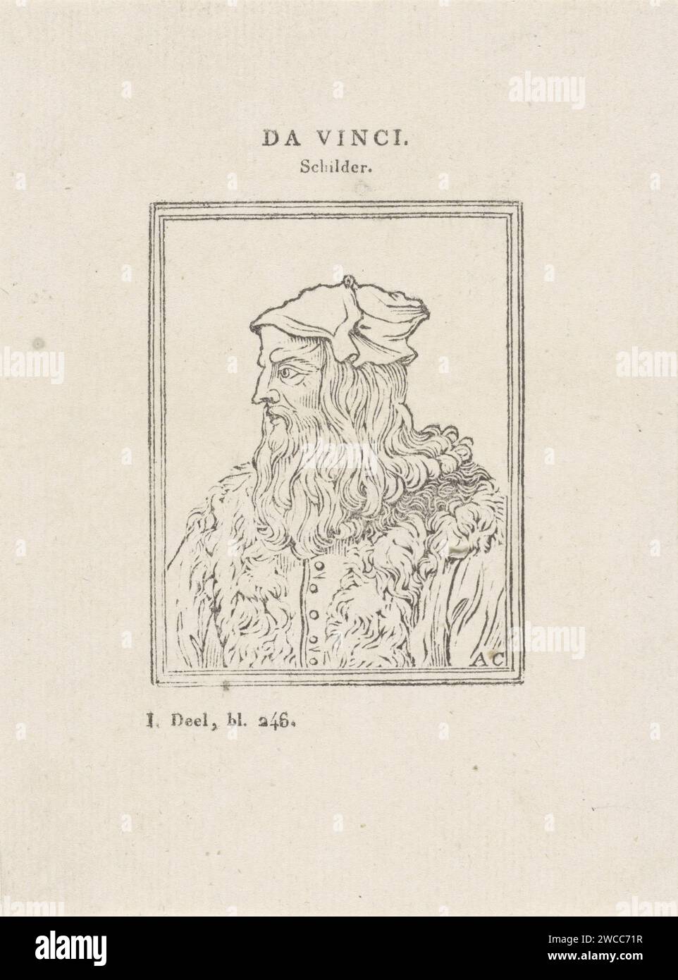 Portrait of Leonardo da Vinci, monogrammist AC (16th century), 1500 ...