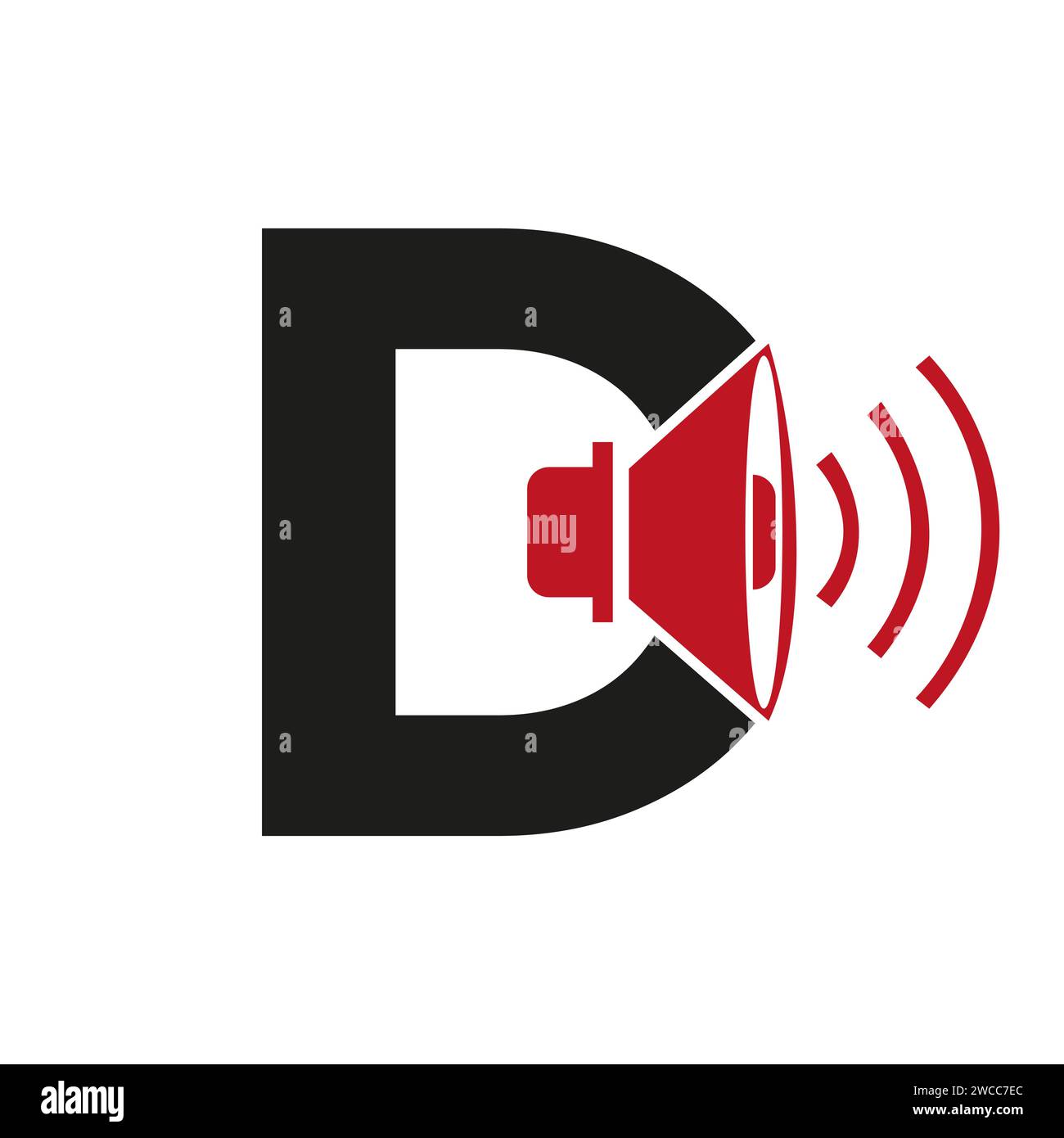 Music Logo On Letter D, Sound Icon. Podcast Icon, Broadcast Symbol ...