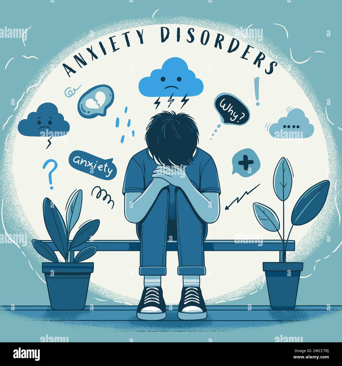 Anxiety state Stock Vector Images - Alamy