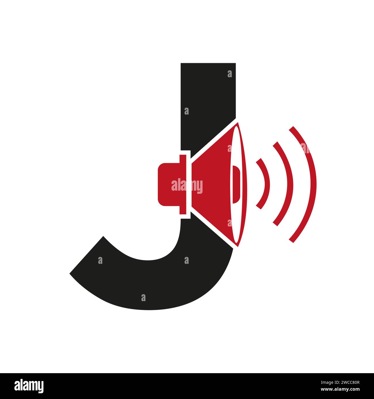 Music Logo On Letter J, Sound Icon. Podcast Icon, Broadcast Symbol ...