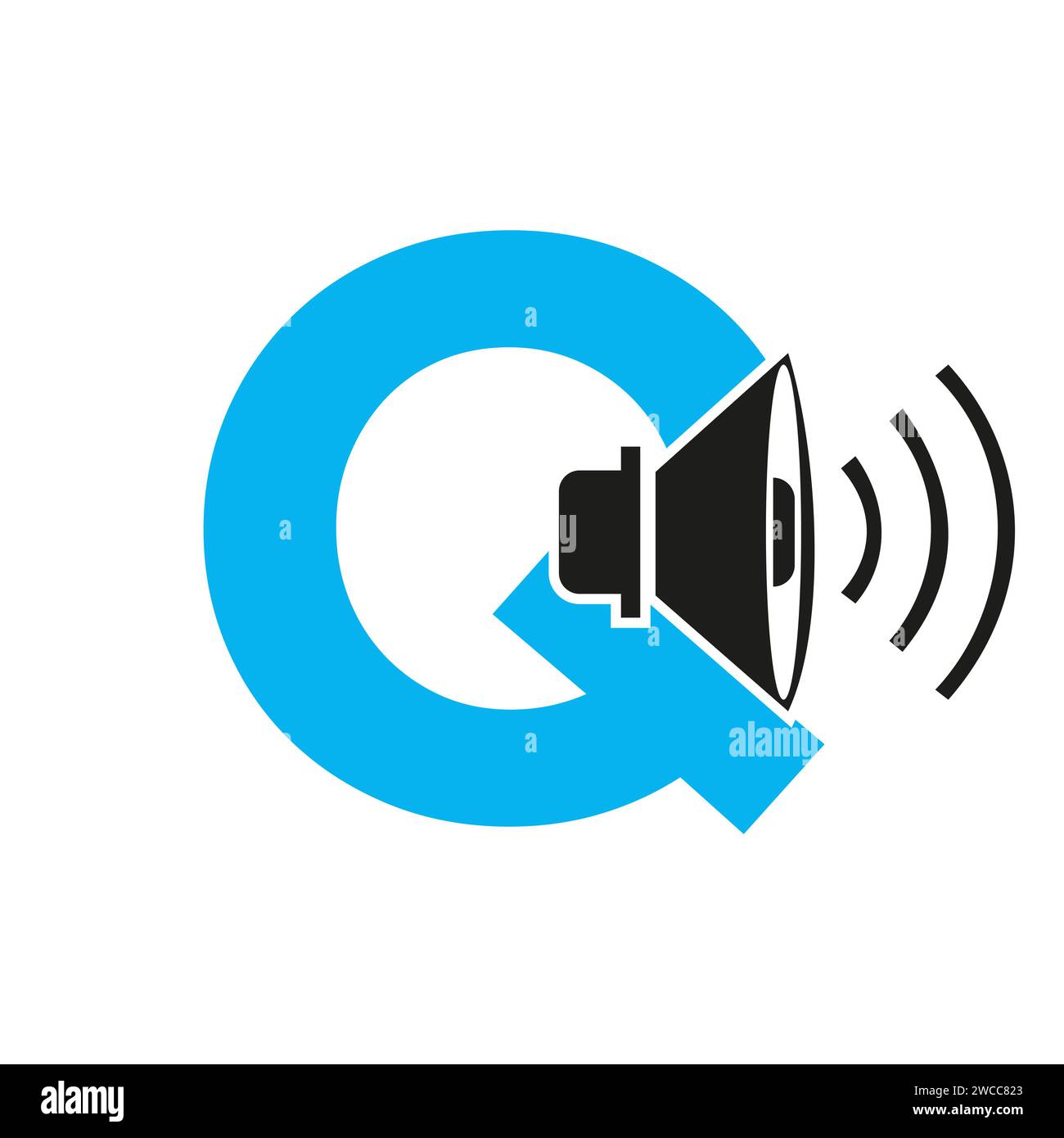 Q soundwave logo hi-res stock photography and images - Alamy