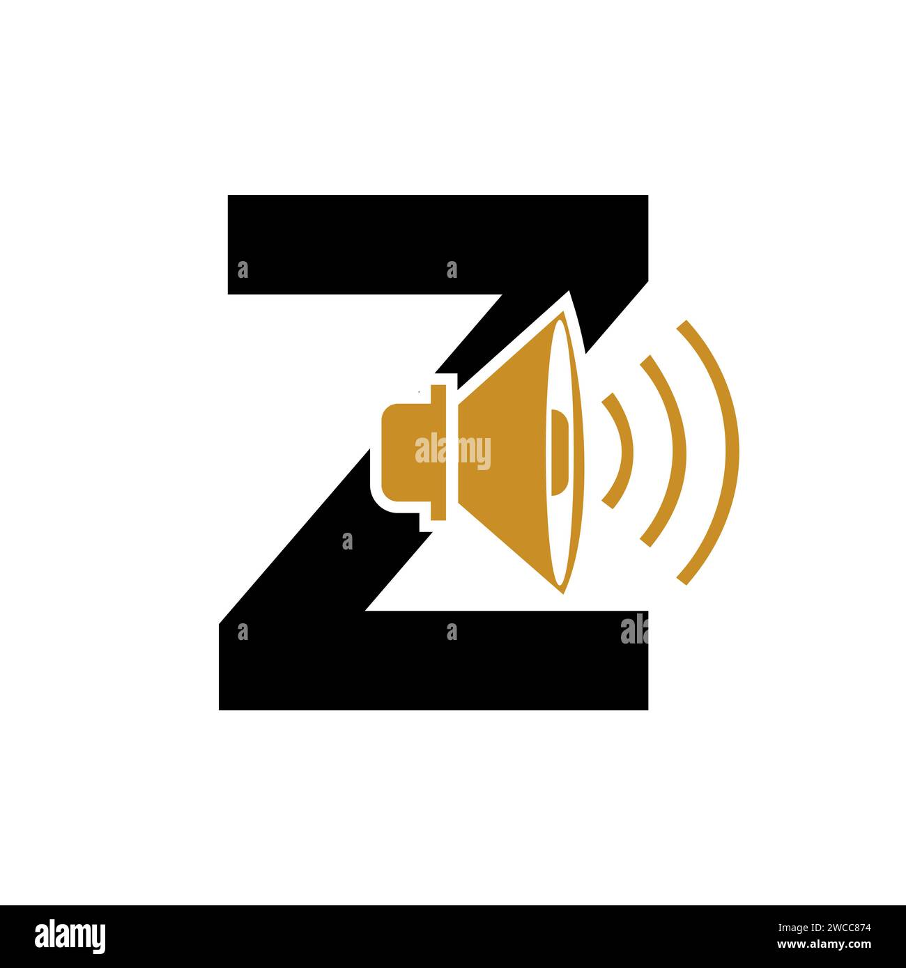 Music Logo On Letter Z, Sound Icon. Podcast Icon, Broadcast Symbol ...